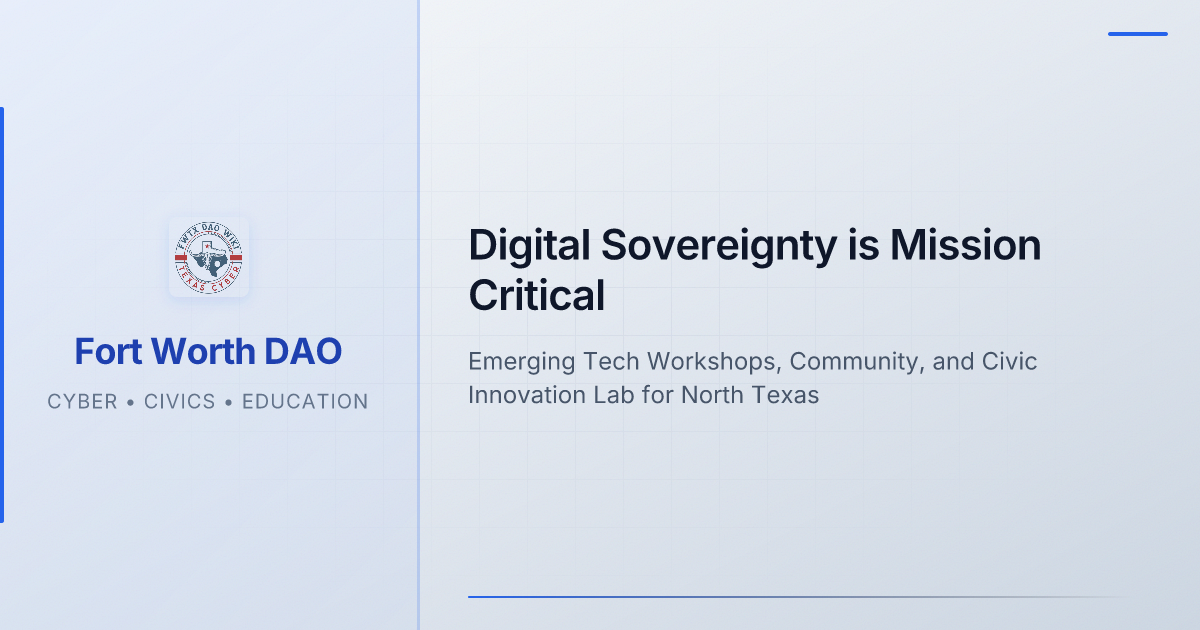 FWTX DAO - Web3 Excellence of Fort Worth